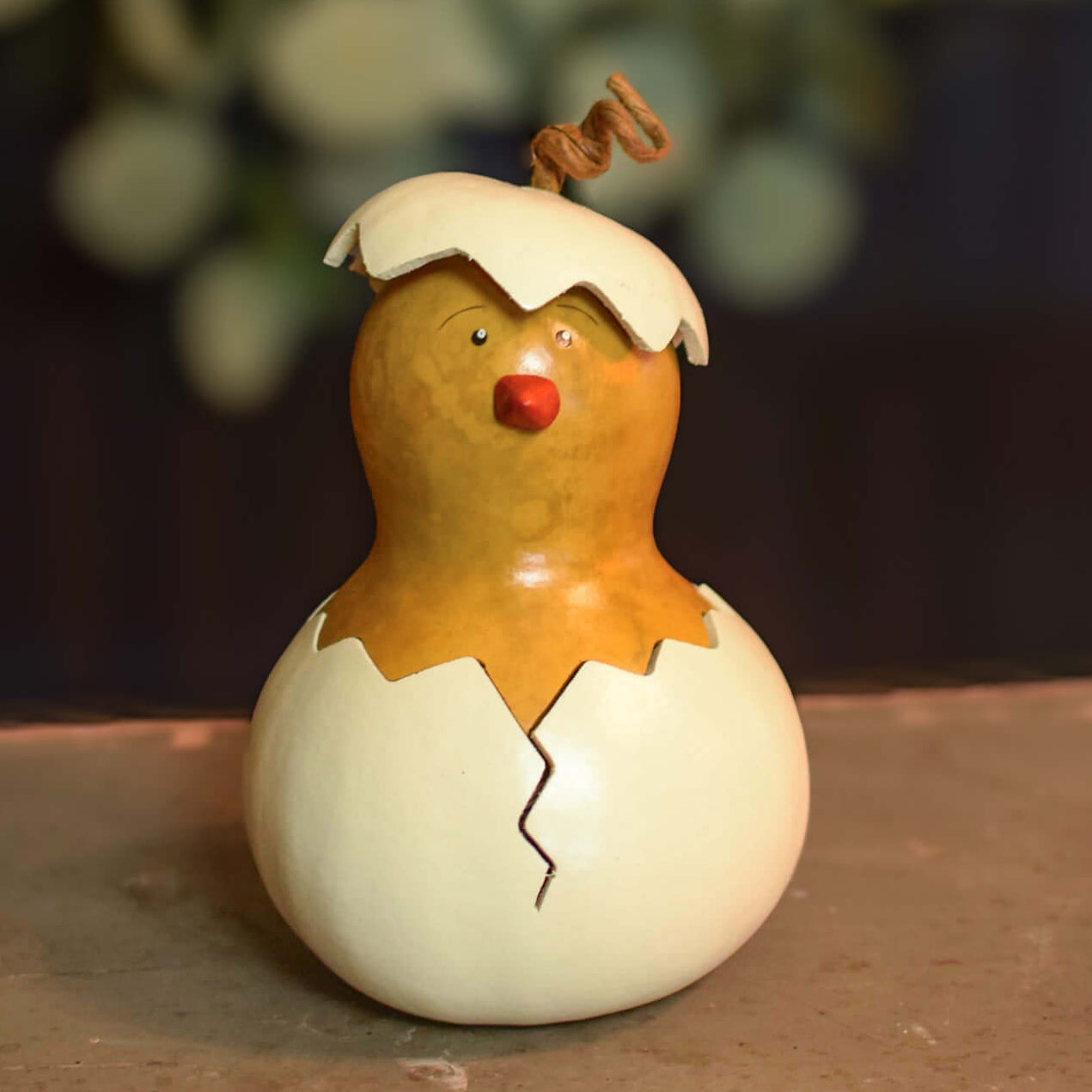 Flora Hen & Chick Farmhouse Country Farm Chicken Tabletop Gourd Decor ...