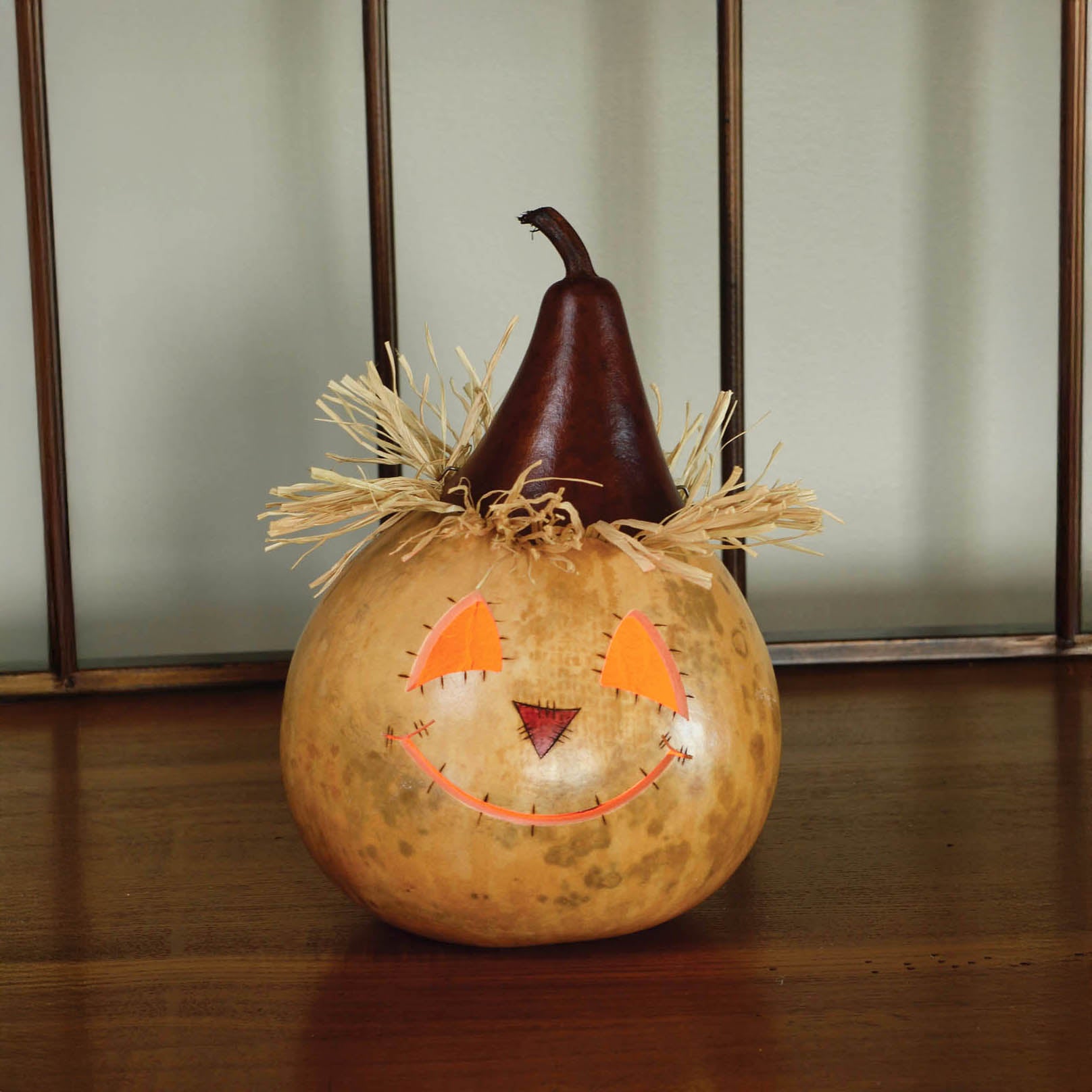 Sawyer - Small Lit Scarecrow Head Halloween Fall Tabletop Decor ...